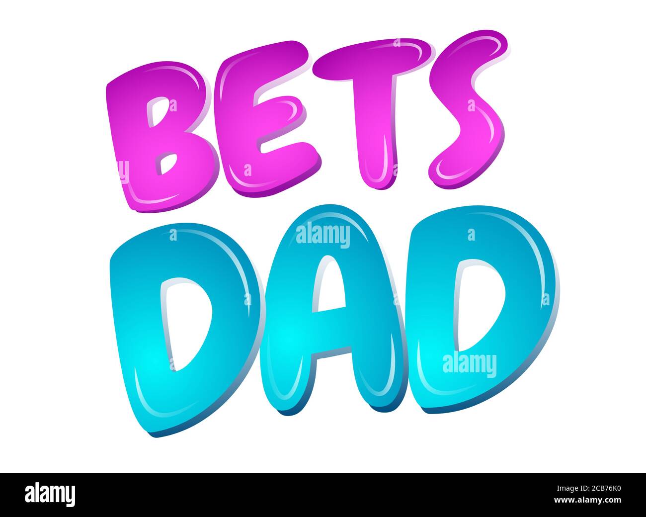 BEST DAD in cartoon colorful letters banner for kids Stock Photo - Alamy