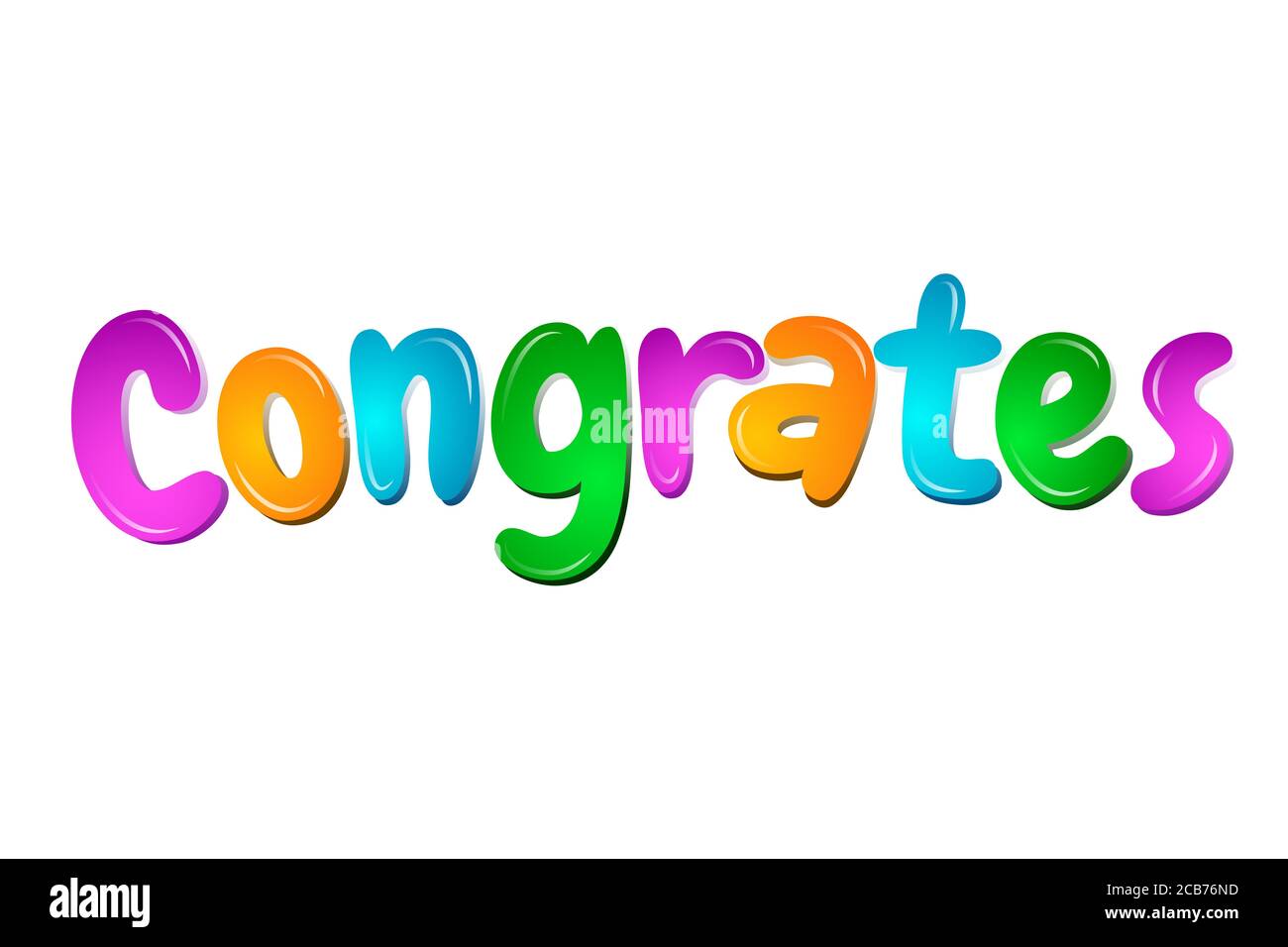 Congrats in cartoon colorful letters banner for kids Stock Photo - Alamy