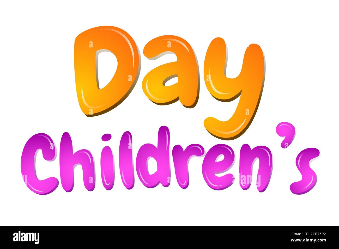 DAY children's in cartoon colorful letters banner for kids Stock Photo ...