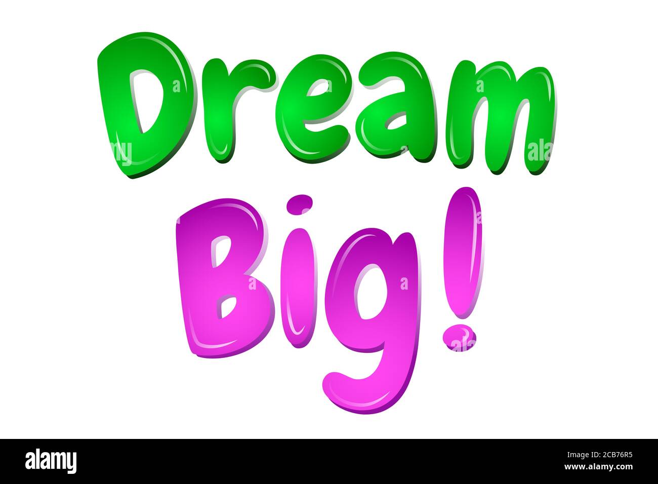 Dream Big in cartoon colorful letters banner for kids Stock Photo - Alamy