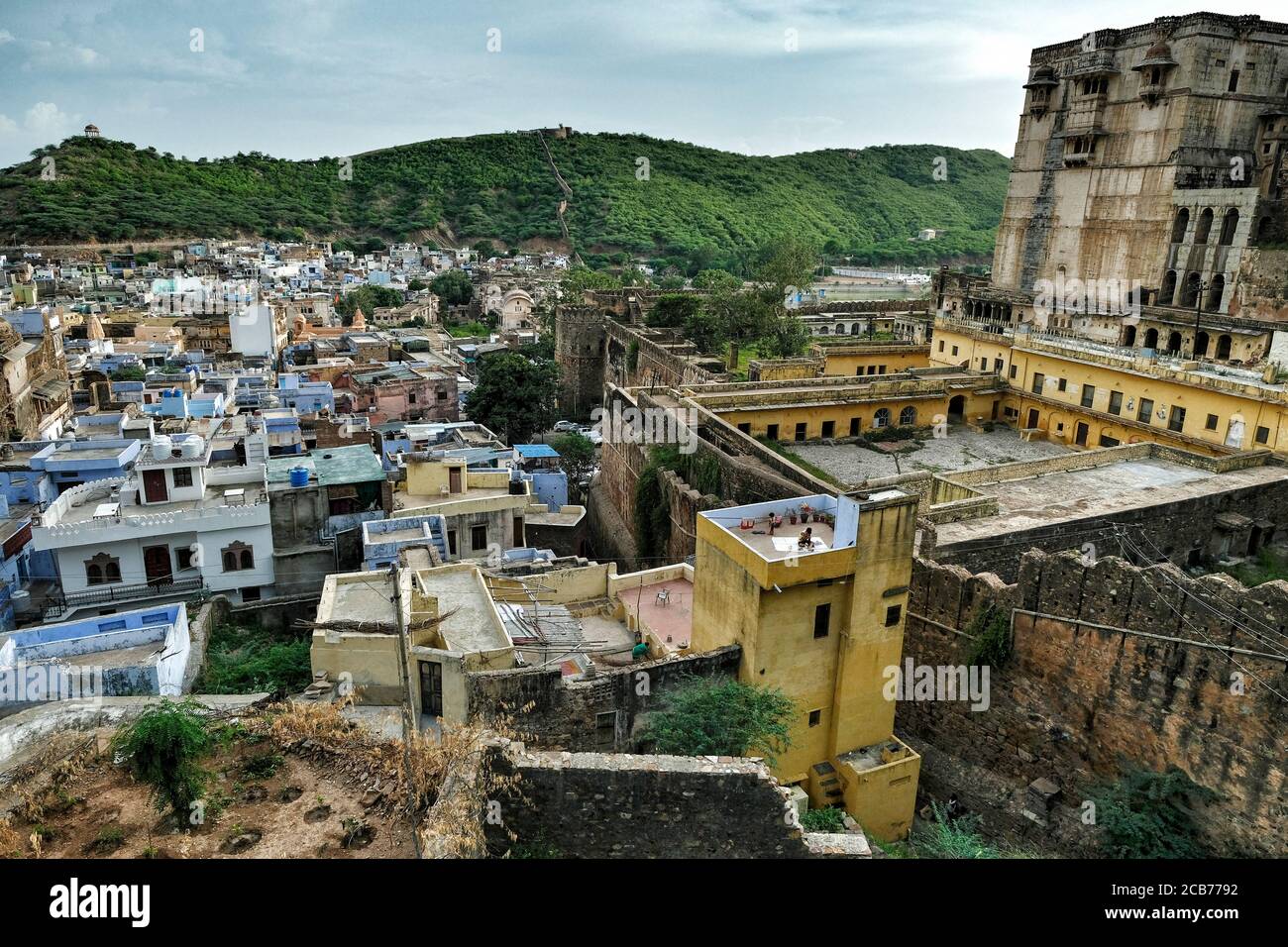 Views of the Garh Palace and the old town of Bundi. Rajasthan, India ...