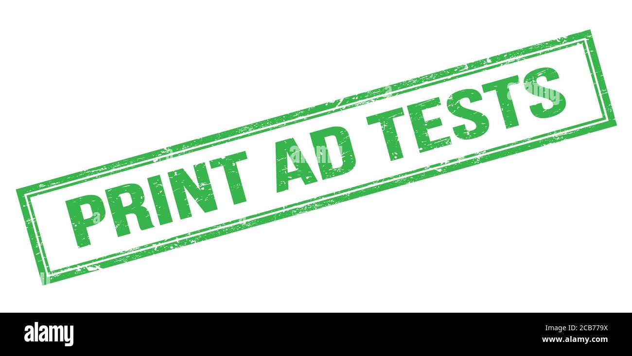 Print ad tests word hi-res stock photography and images - Alamy