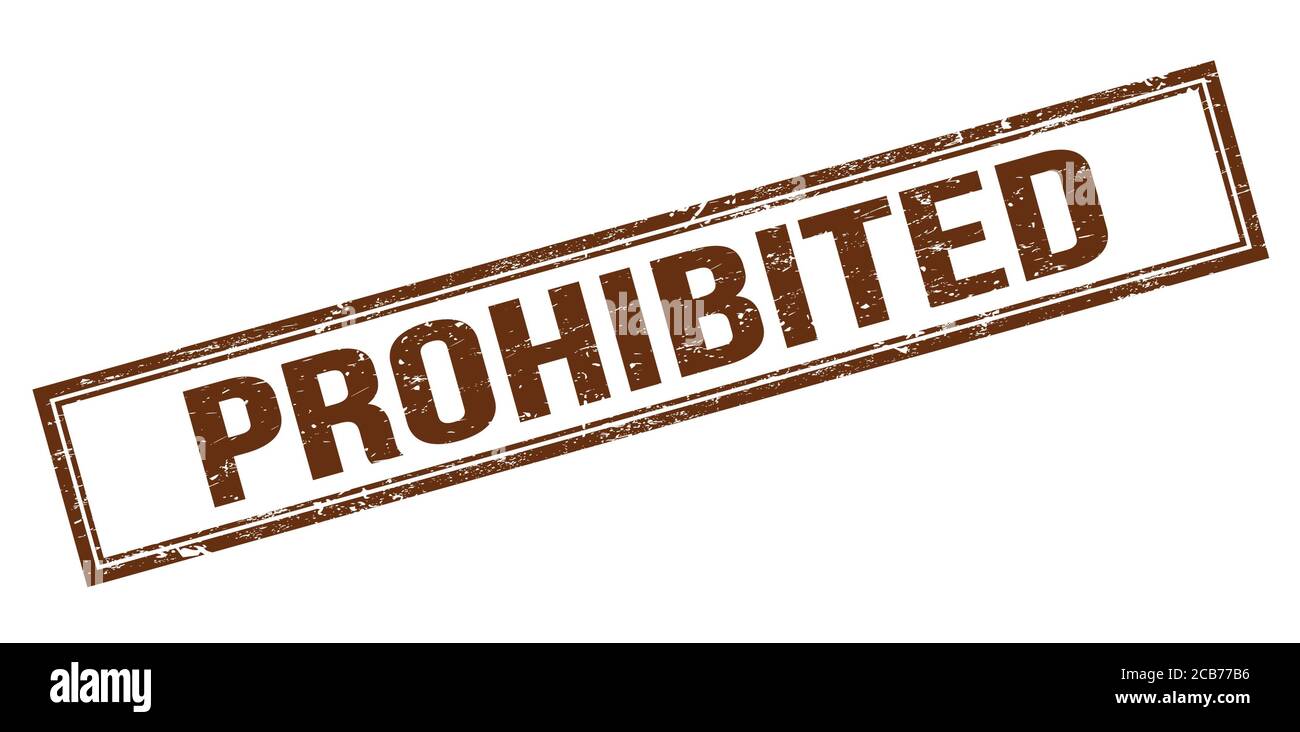 Prohibited stamp hi-res stock photography and images - Alamy