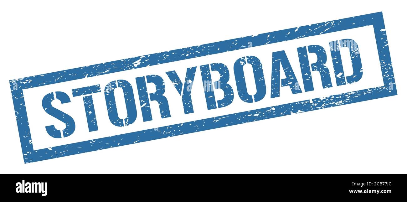 STORYBOARD blue grungy rectangle stamp sign Stock Photo - Alamy