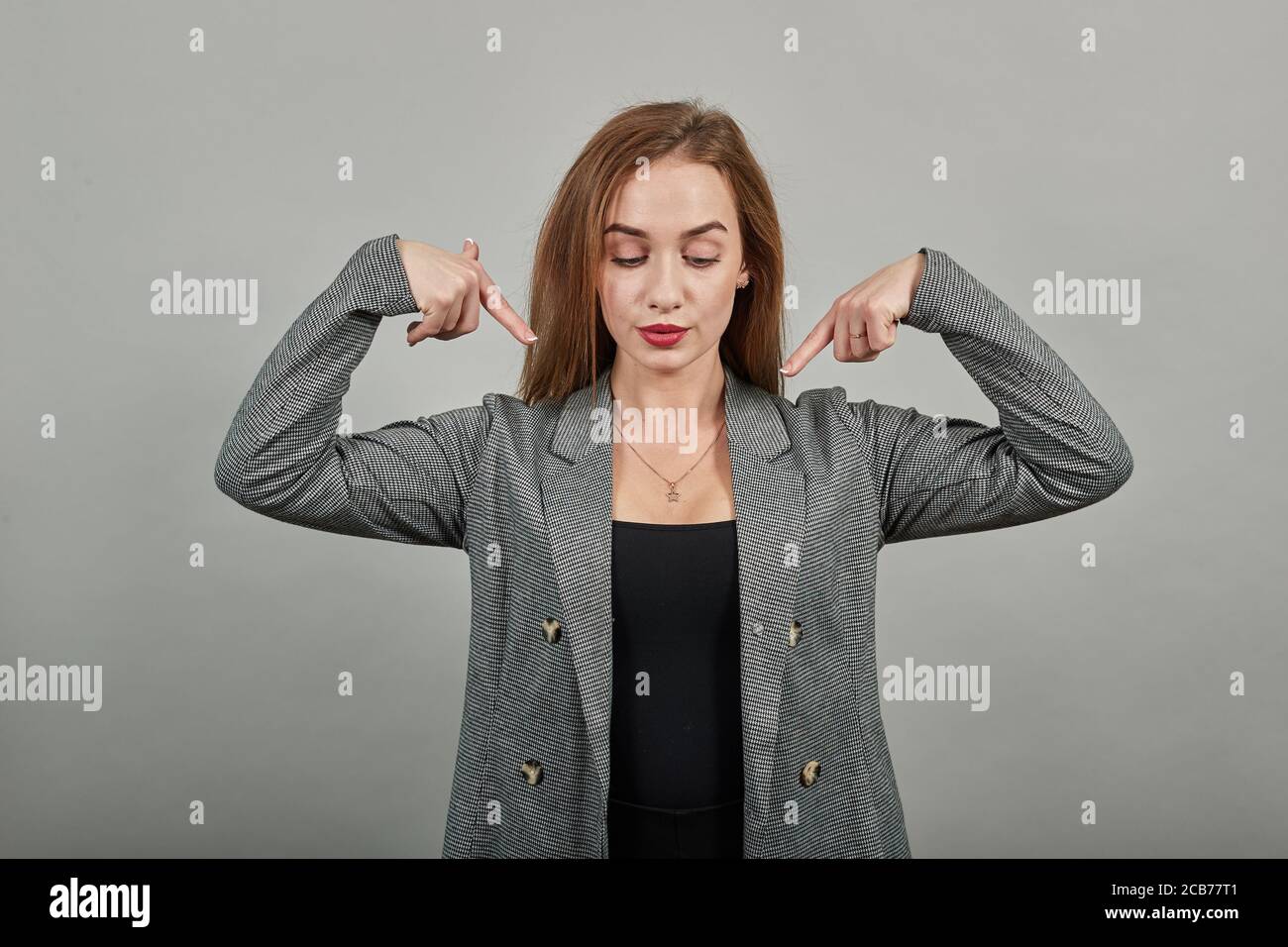 Hand pointer with forefinger pointing down. Index finger to show ...