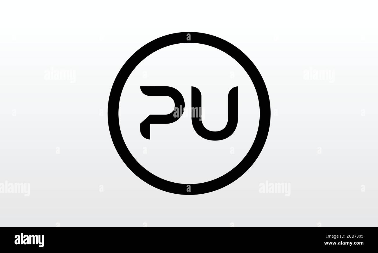 Initial PU Letter Logo With Creative Modern Business Typography Vector ...