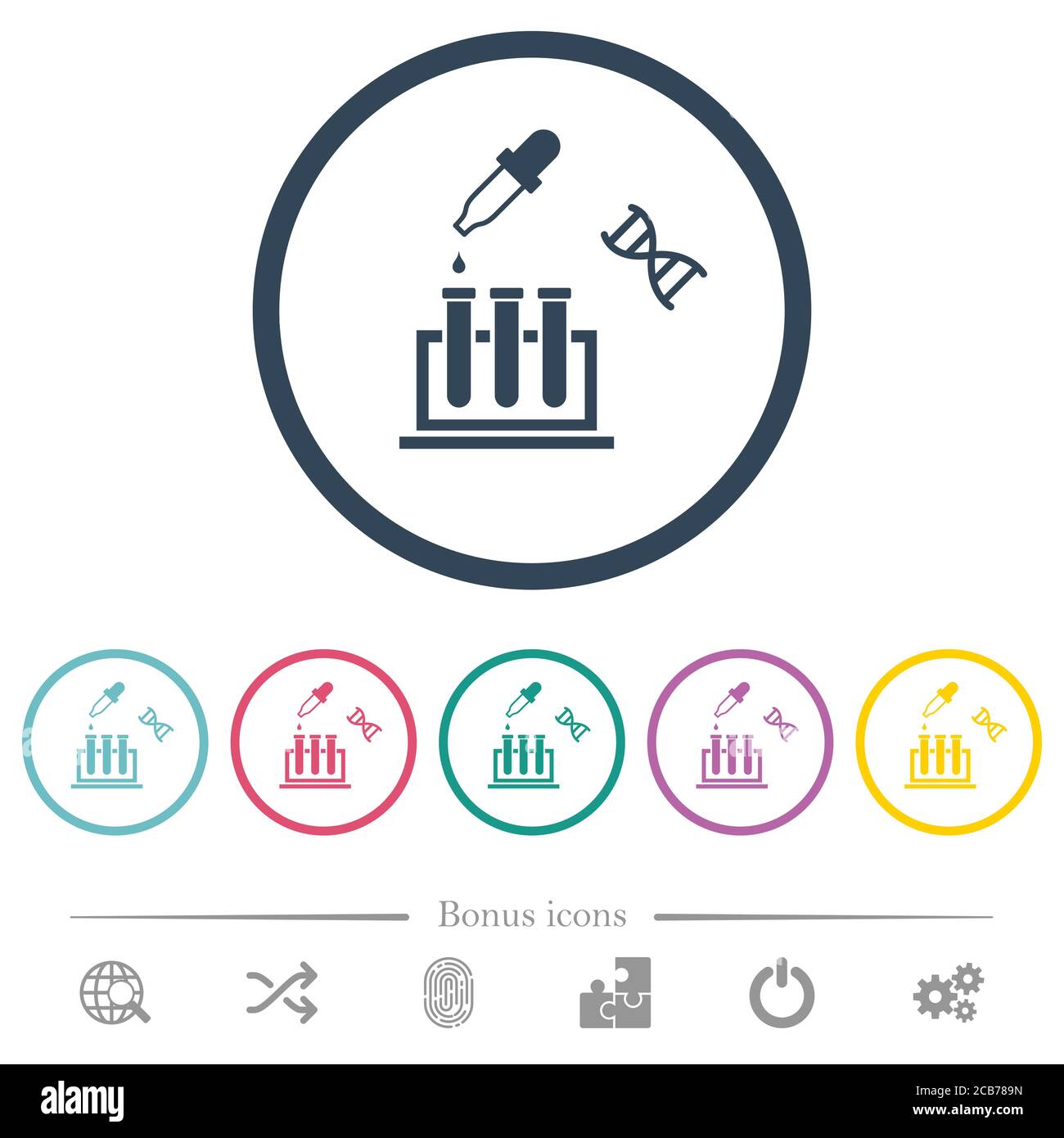 DNA experiment flat color icons in round outlines. 6 bonus icons ... DNA experiment flat color icons in round outlines. 6 bonus icons ...