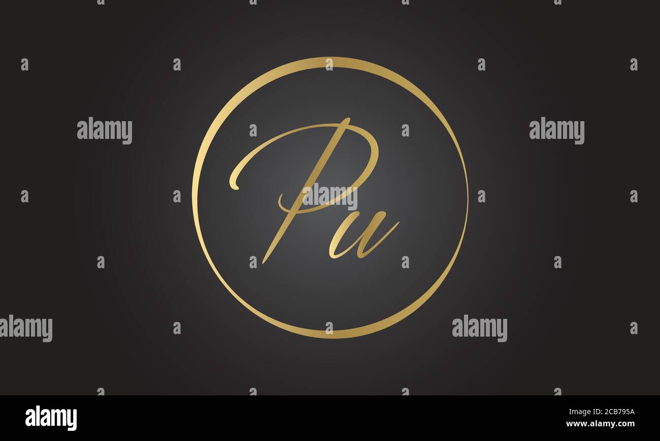 Initial PU Letter Logo With Creative Modern Business Typography Vector ...