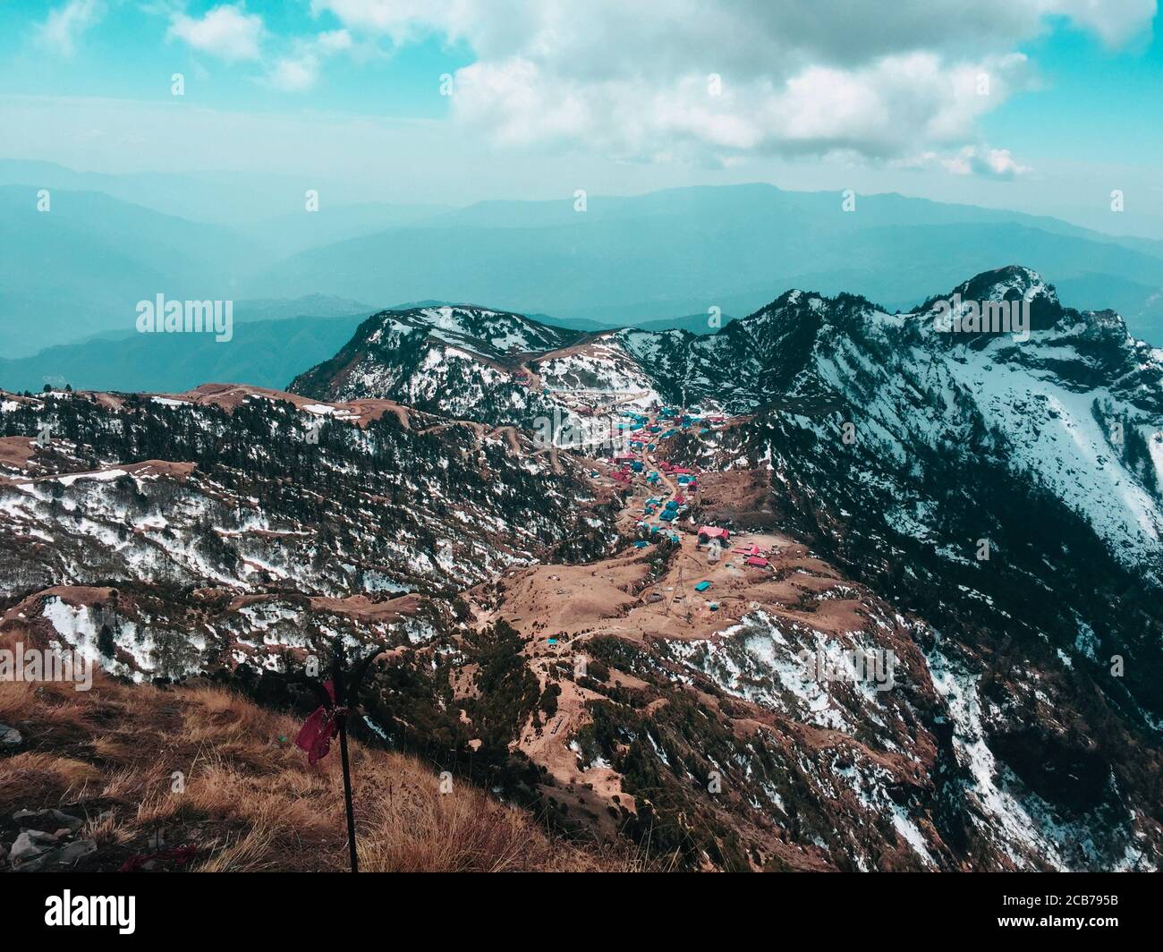 Landscape of beautiful hills and mountain range at kalinchok ,Nepal ...