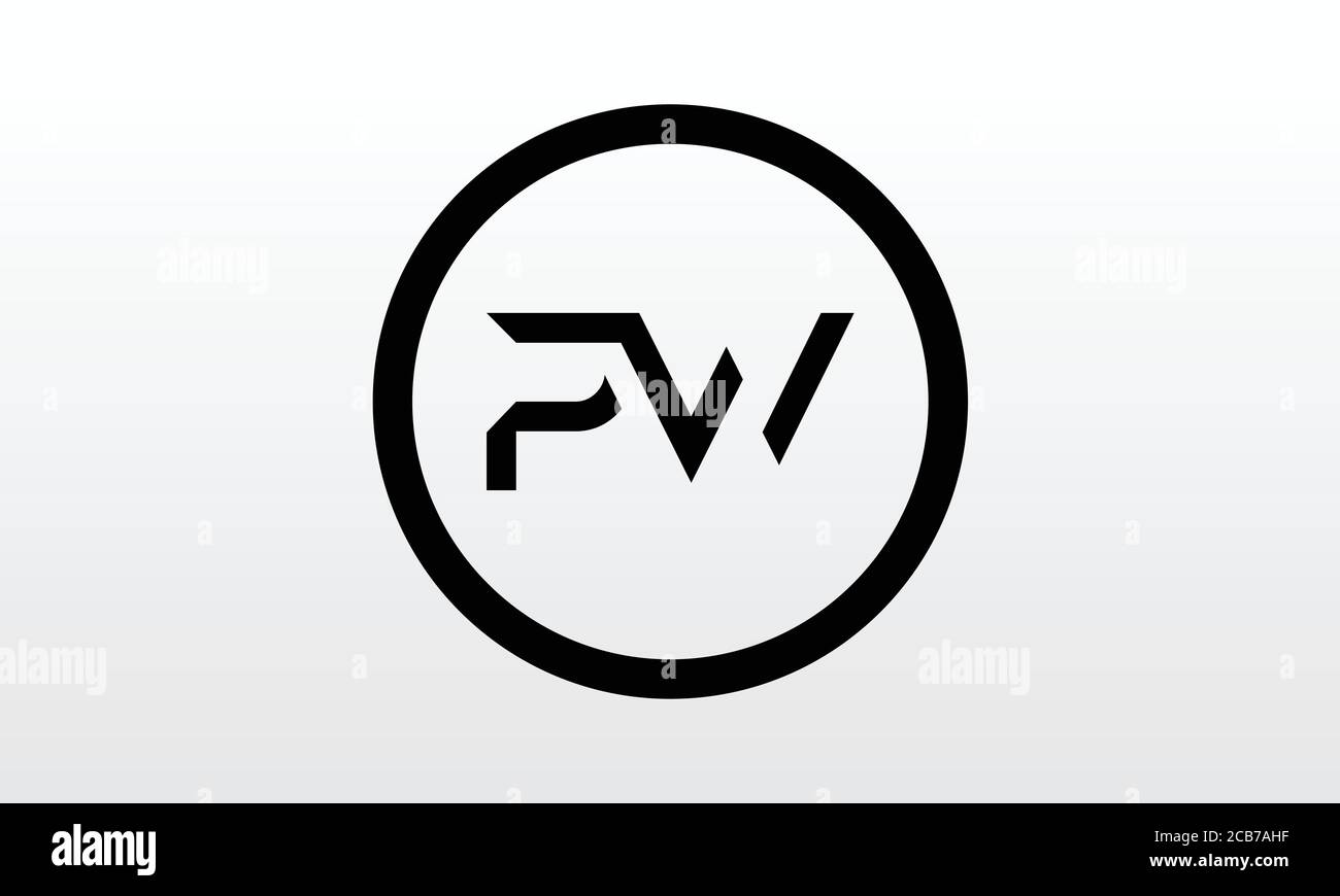Initial PW Letter Logo With Creative Modern Business Typography Vector ...