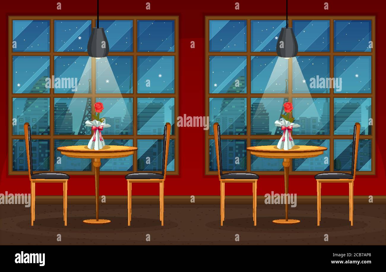Pub and restaurant background scene illustration Stock Vector Image ...