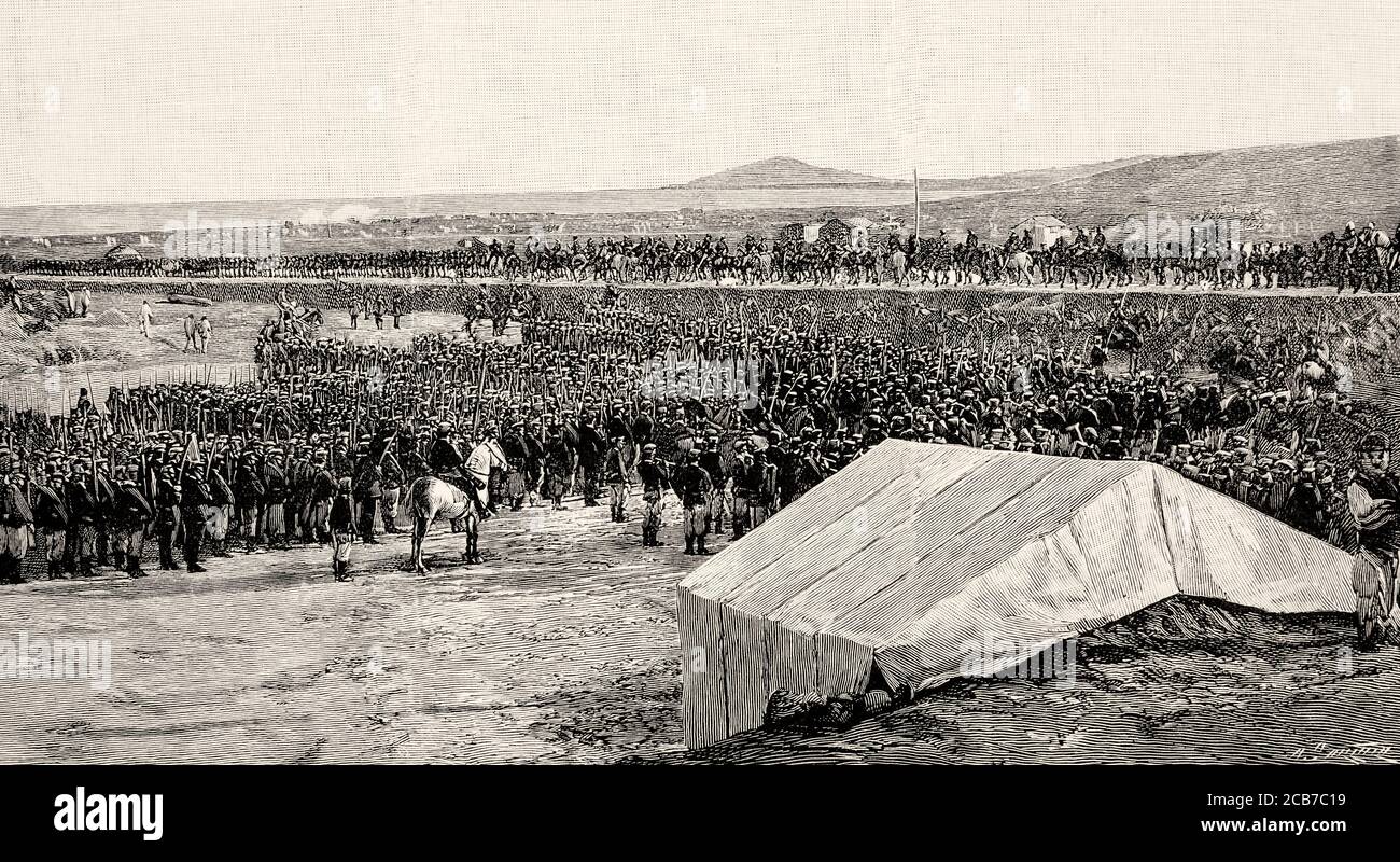 Farewell to the general of the Spanish army Arsenio Martinez Campos y ...