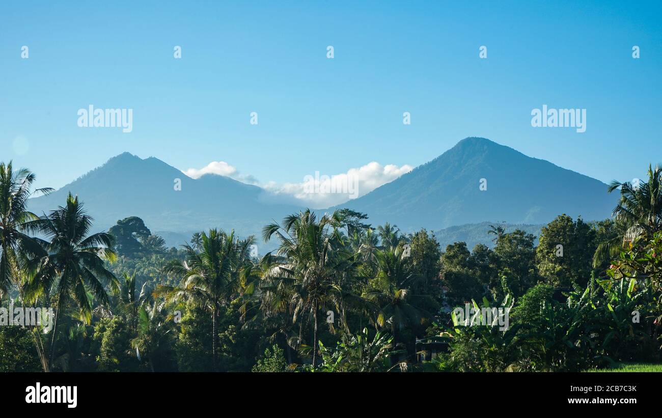 Natural landscapes of forests and mountains in beautiful tropical ...