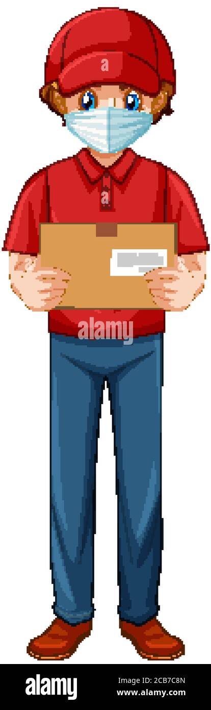 Delivery man wearing uniform illustration Stock Vector Image & Art - Alamy