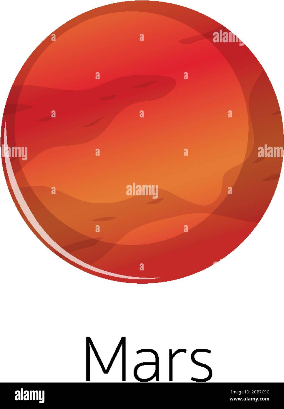 Isolated mars on white background illustration Stock Vector Image & Art ...