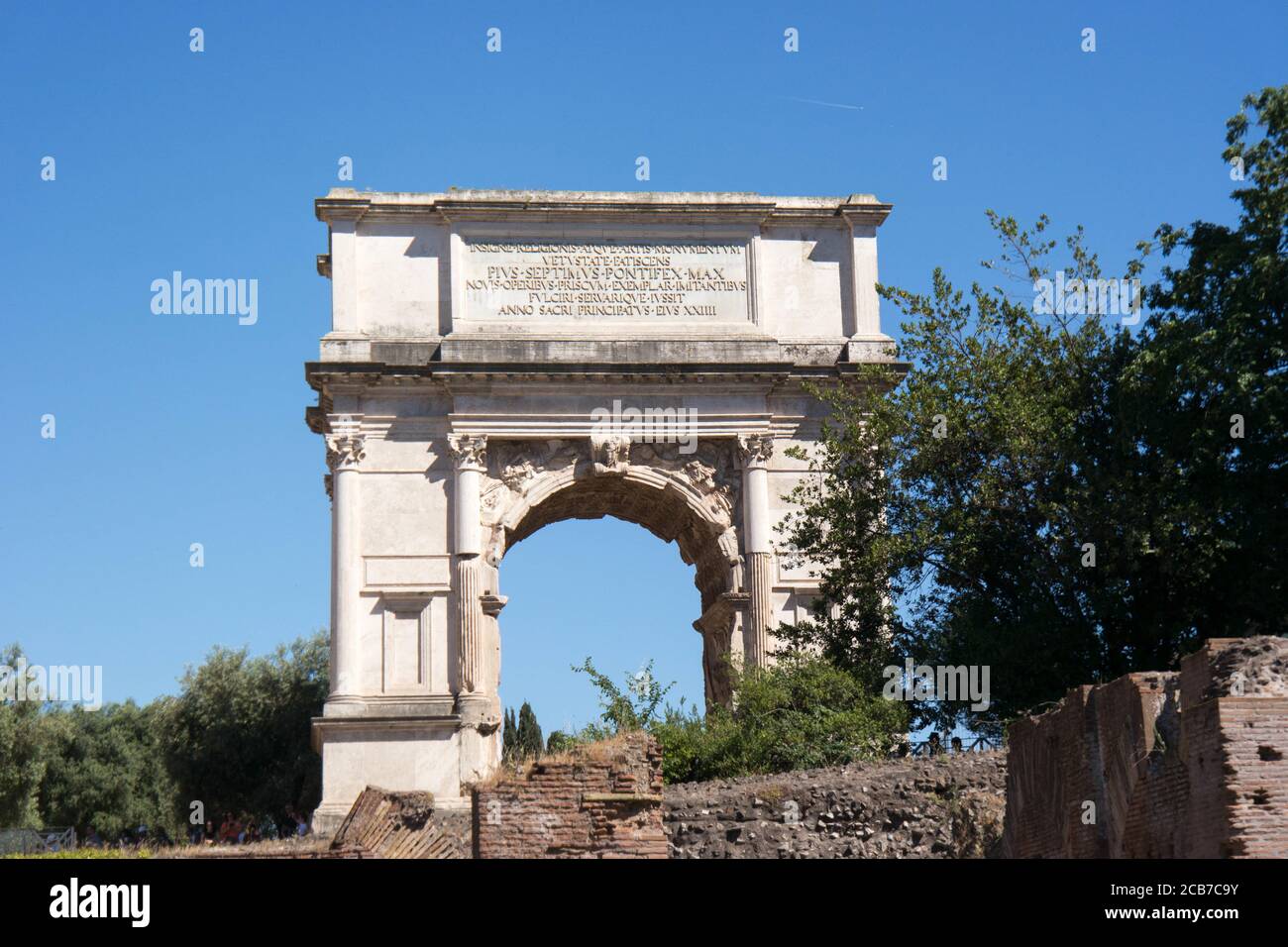 Famous Arch of Titus in Rome, Italy Stock Photo - Alamy