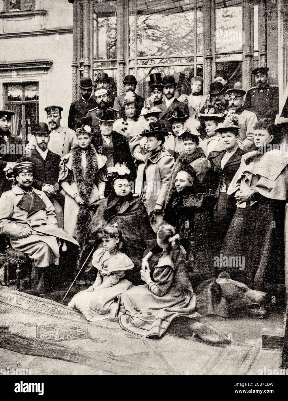 Queen Victoria and her family, including King Edward VII, Tsar Nicholas ...