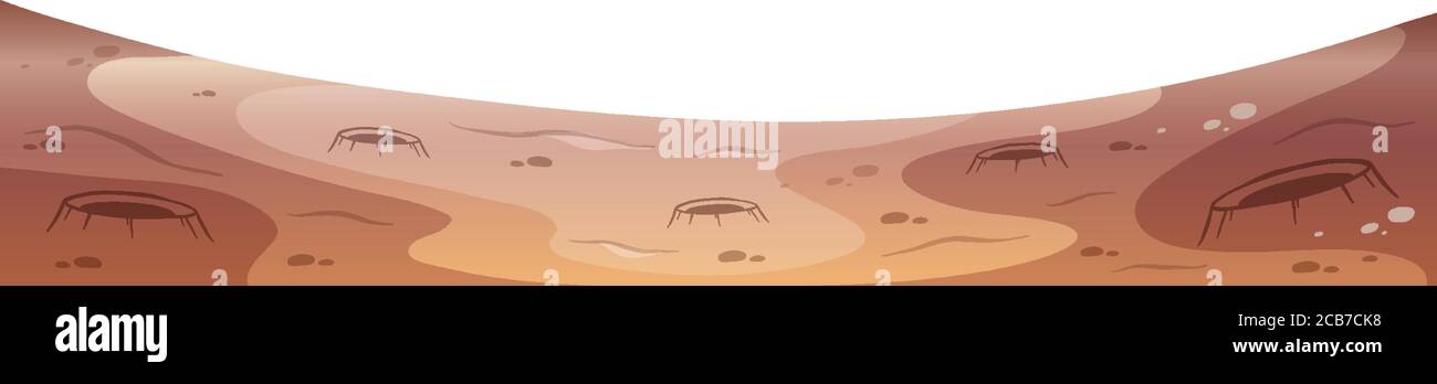 Planet moon surface landscape illustration Stock Vector Image & Art - Alamy