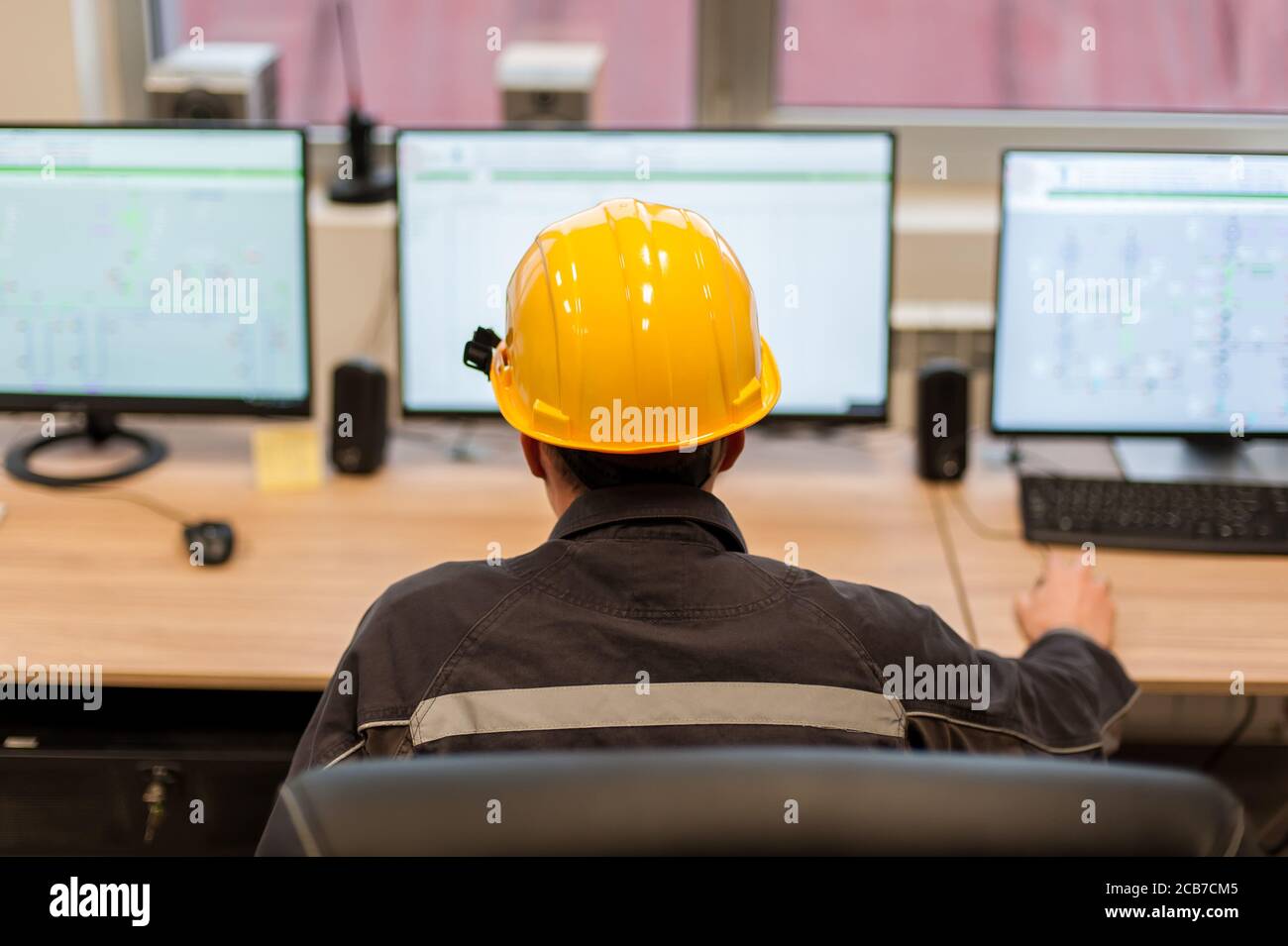 Maintenance engineer inspect relay protection system from control ...