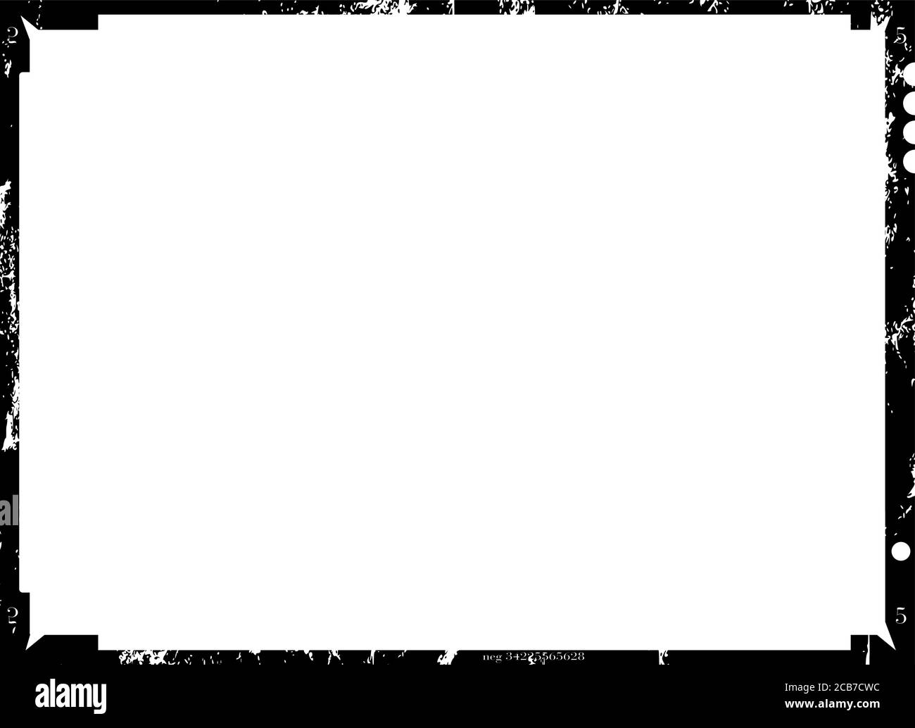 Empty frame of photographic analog film, camera film, grungy photo ...