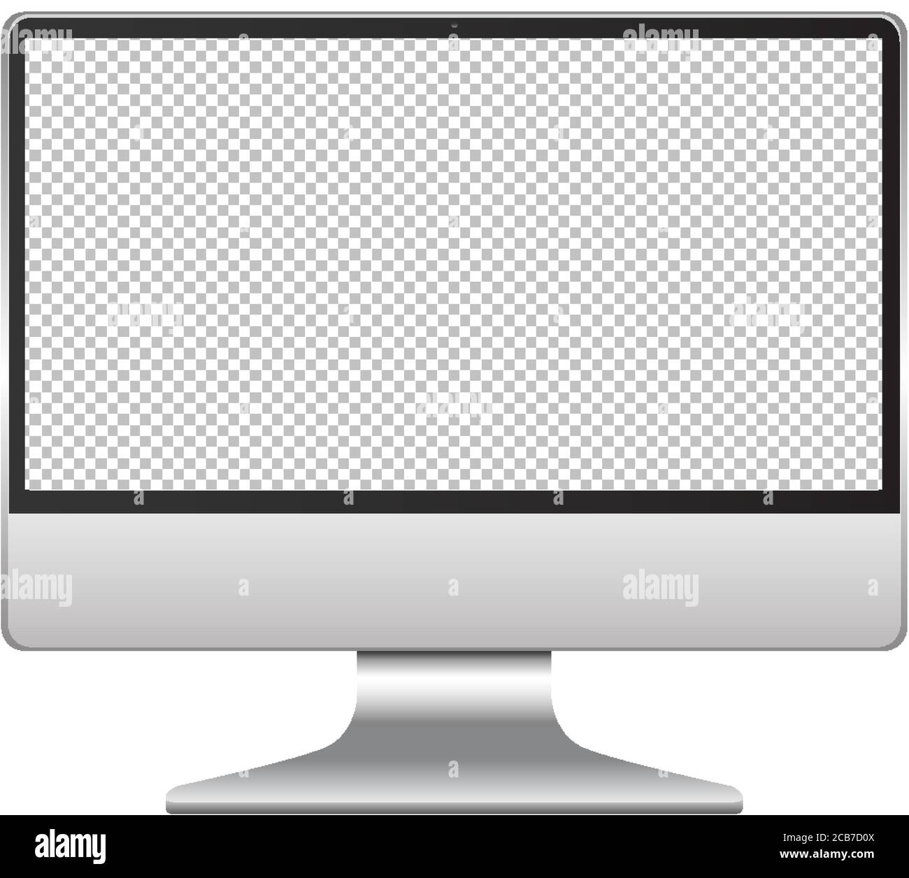 Blank screen computer icon isolated on white background illustration ...