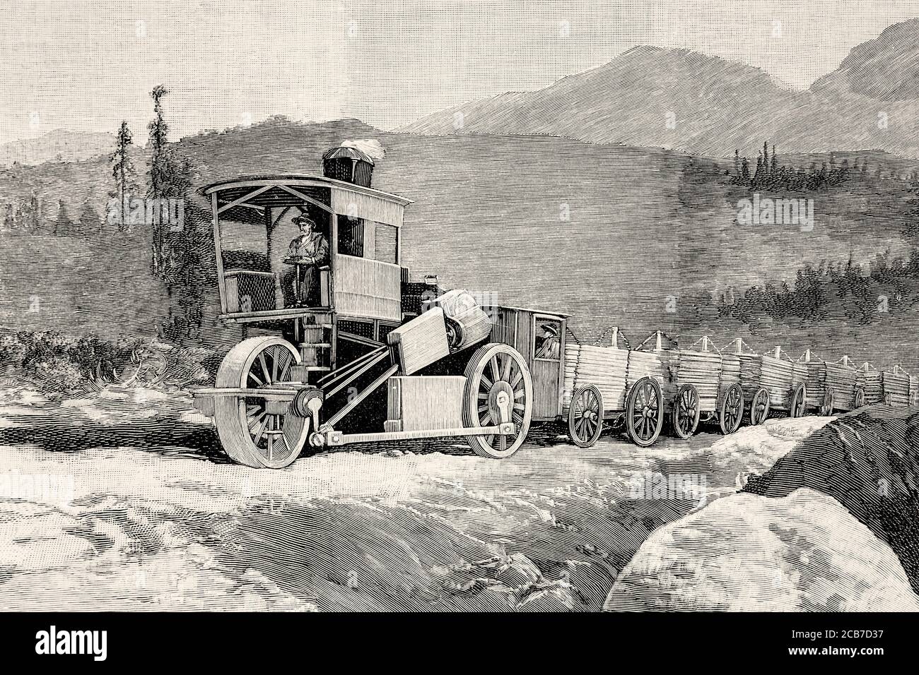 Locomotion in the United States in the late 19th century, rail-less ...