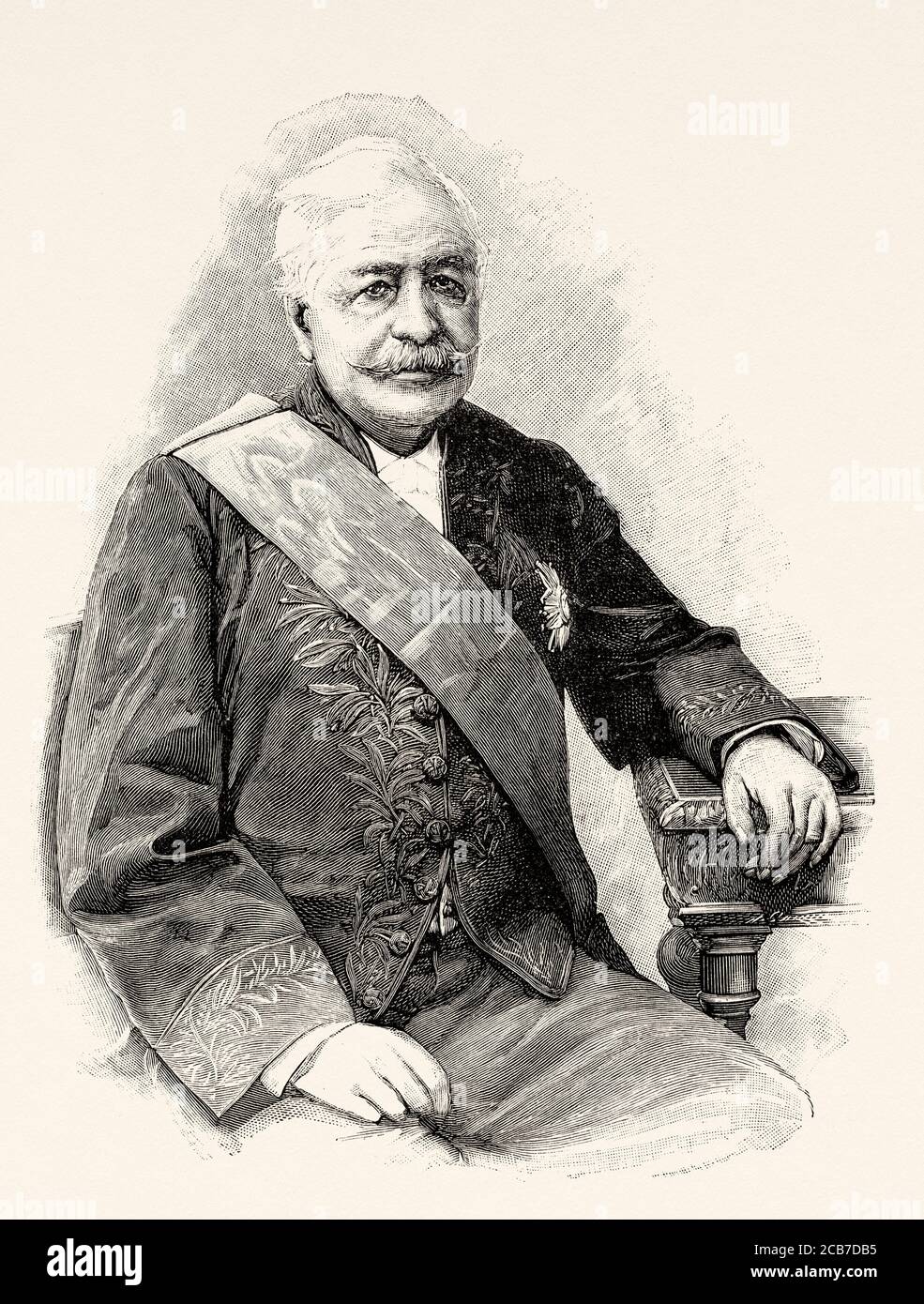 Portrait of Ferdinand de Lesseps, Ferdinand Marie Vicomte de Lesseps (1805 - 1894) developer of ...