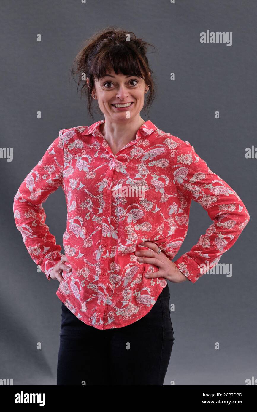 English author Jess Kidd attends a photocall during the Edinburgh ...