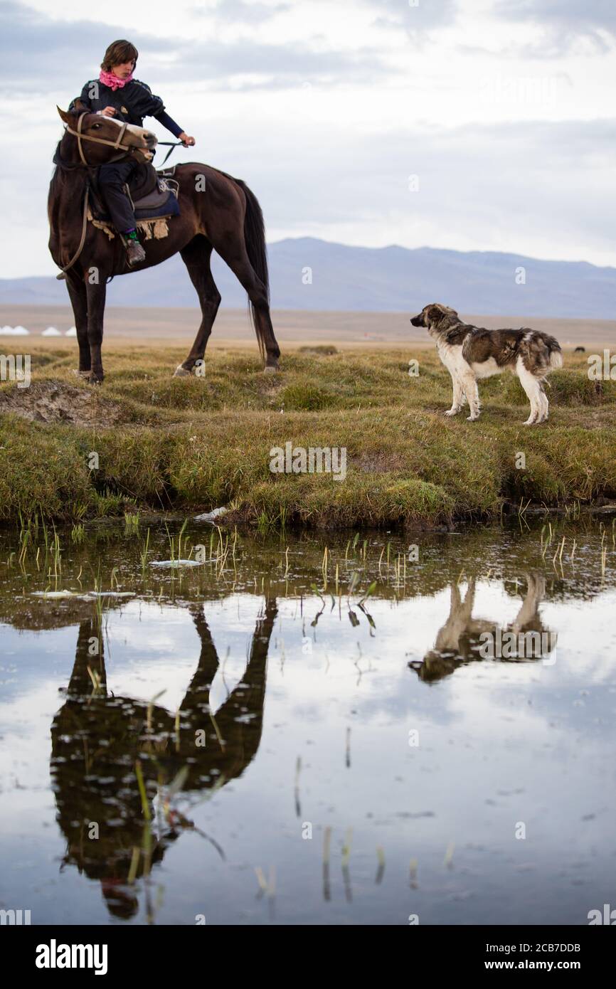 Scenes from Son Kol Lake in Kyrgyzstan's Naryn Oblast Stock Photo - Alamy