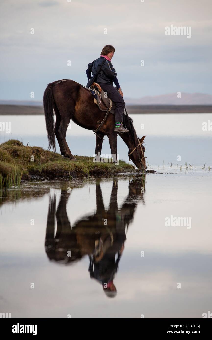 Scenes from Son Kol Lake in Kyrgyzstan's Naryn Oblast Stock Photo - Alamy
