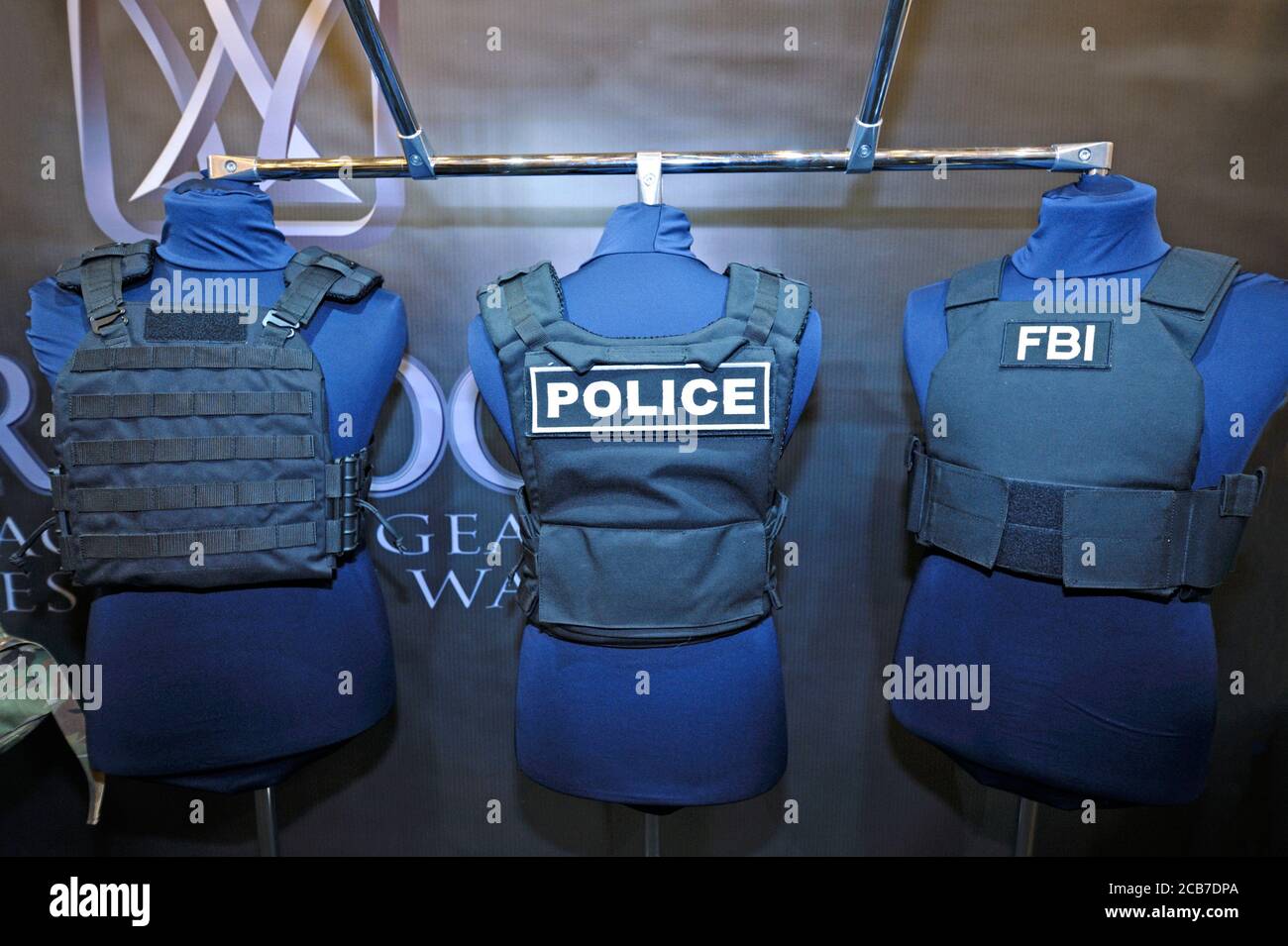 Bulletproofs with a signs Police and FBI Stock Photo - Alamy