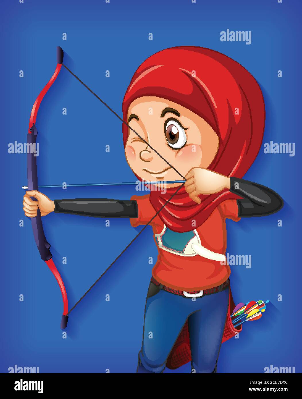 Female archery clipart Stock Vector Images - Alamy