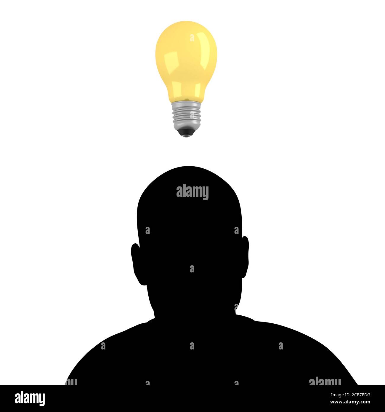 Man with Light Bulb Stock Photo - Alamy