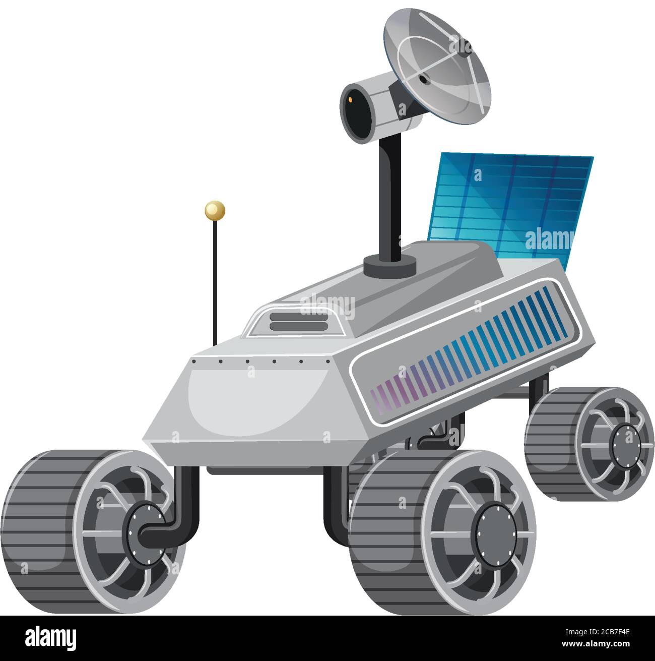 Isolated lunar roving vehicle on white background illustration Stock ...