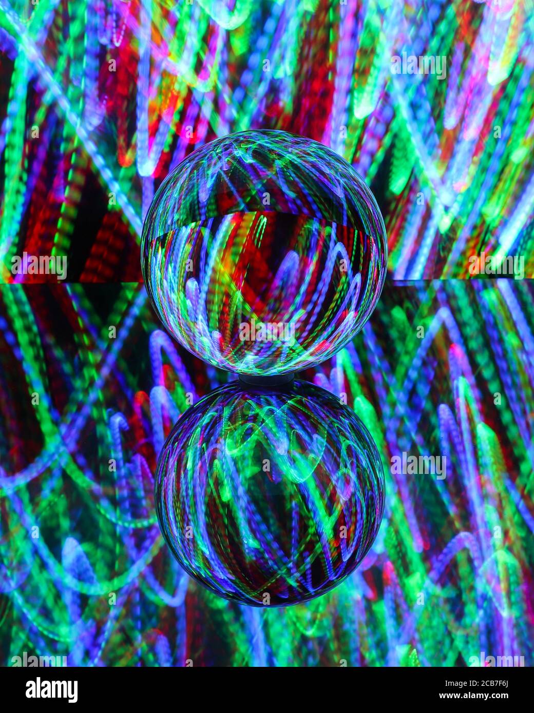 light painting through Lens ball Photography Stock Photo - Alamy