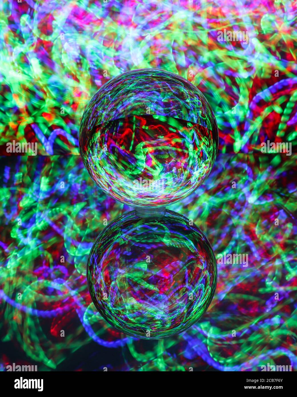 light painting through Lens ball Photography Stock Photo - Alamy