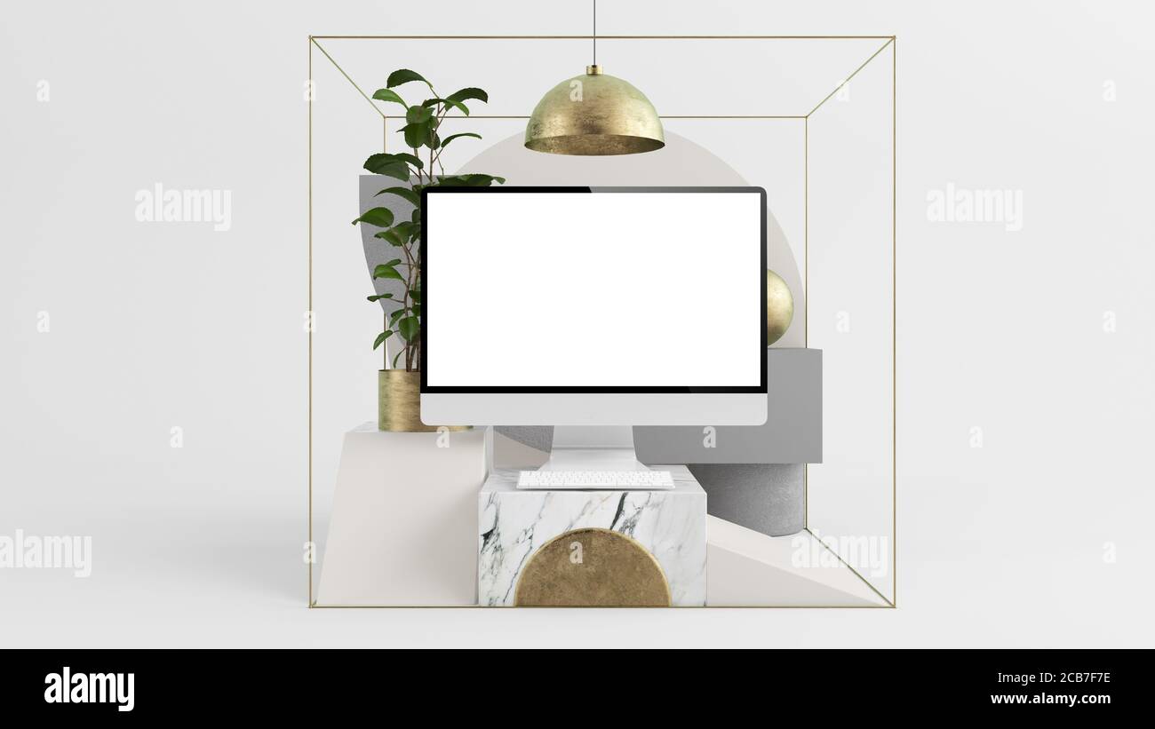 3d rendering mock up pc hi-res stock photography and images - Alamy