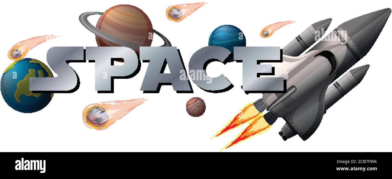 Space banner with planet illustration Stock Vector Image & Art - Alamy