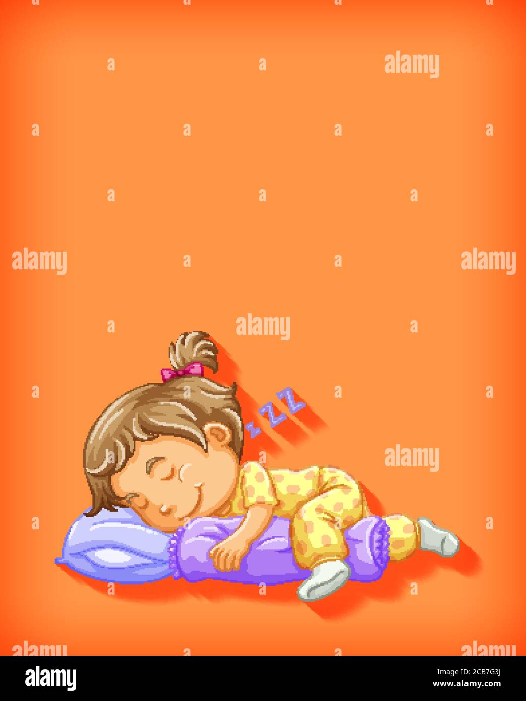 Sleeping Cartoon Person Girl