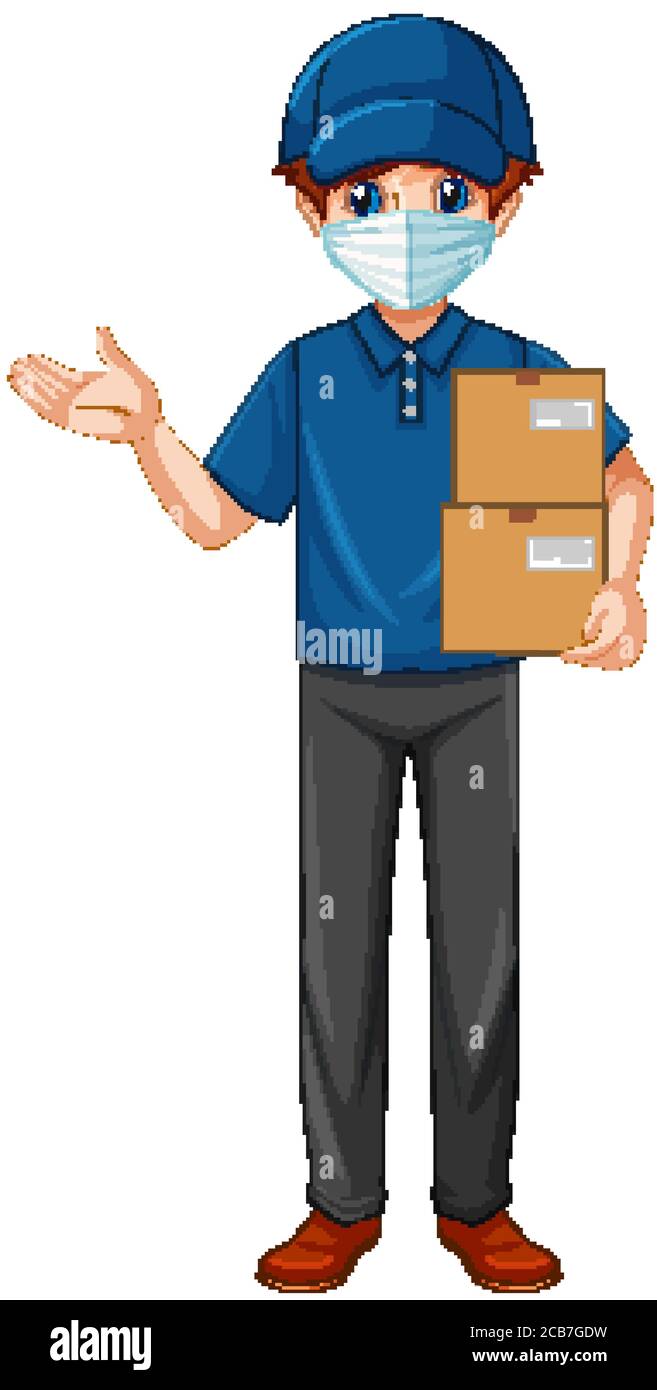 Delivery man wearing uniform illustration Stock Vector Image & Art - Alamy