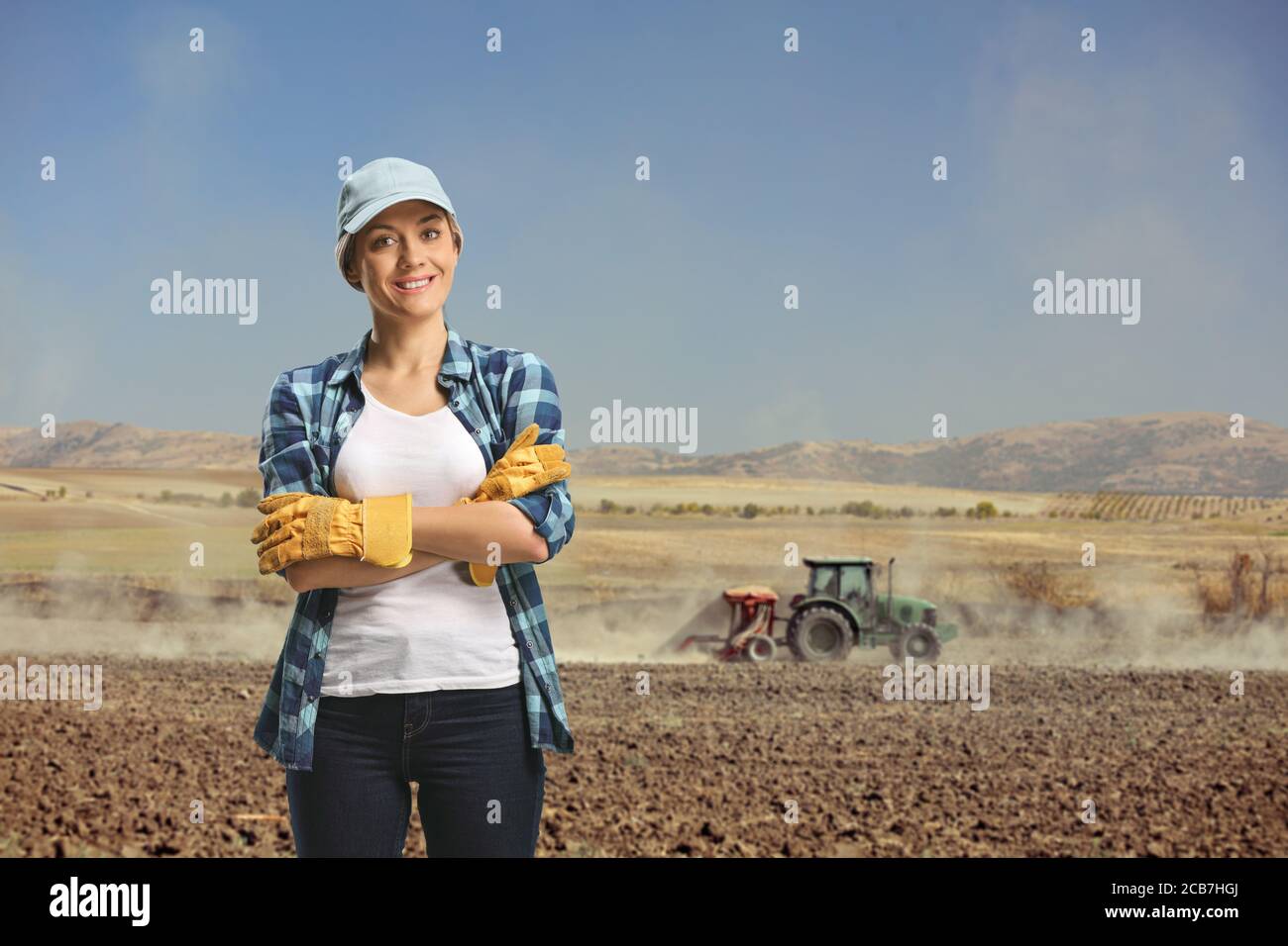 Farmer posing with tractor hi-res stock photography and images - Alamy