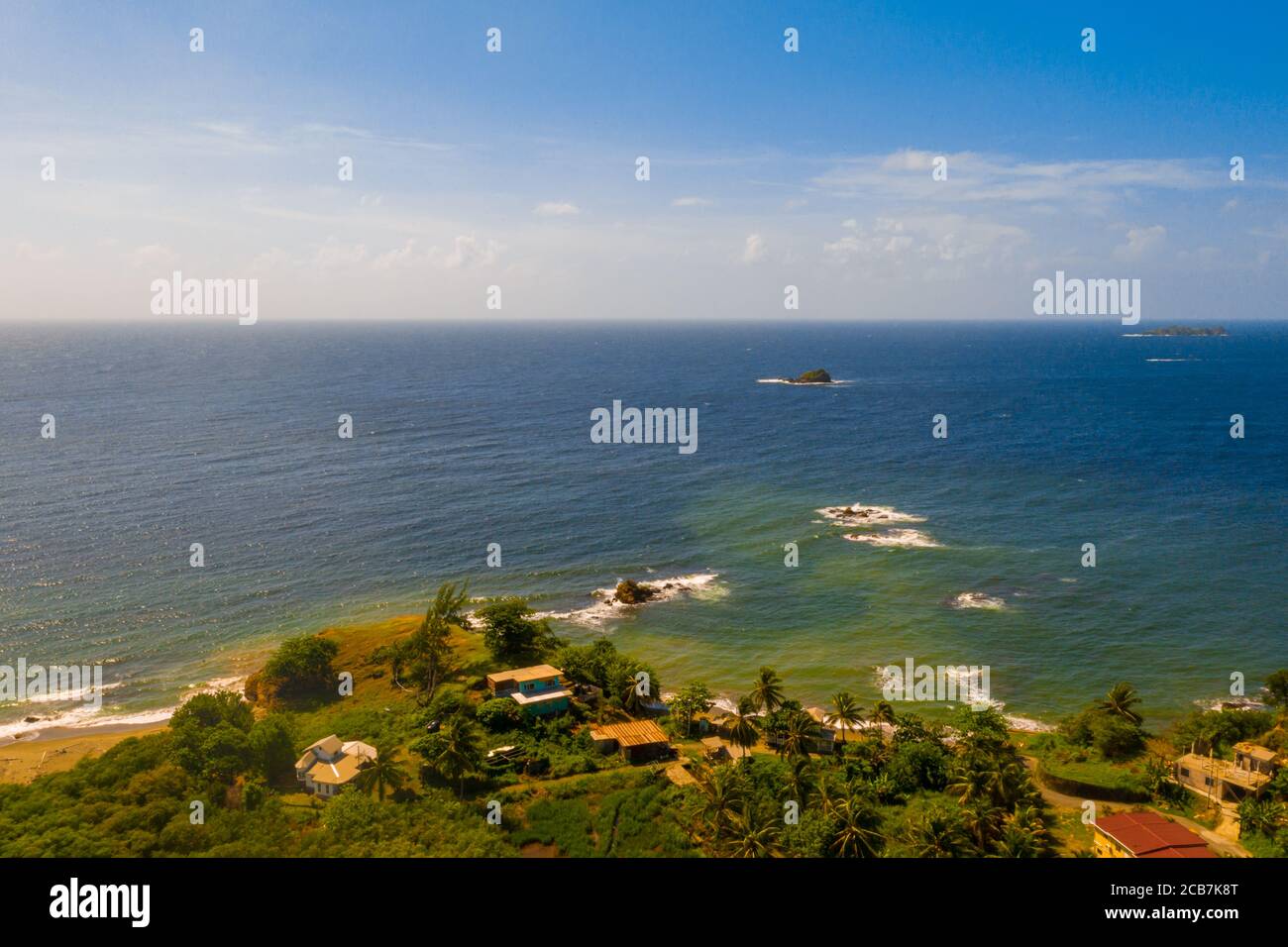 Aerial view of the Tobago island from above Stock Photo - Alamy