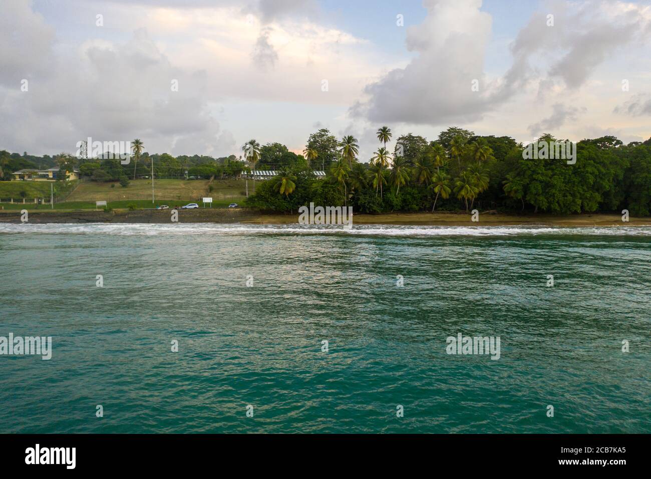 Aerial view of the Tobago island from above Stock Photo - Alamy