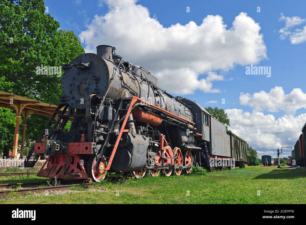 HAAPSALU, ESTONIA - July 30, 2020: Railway Museum in the town of ...