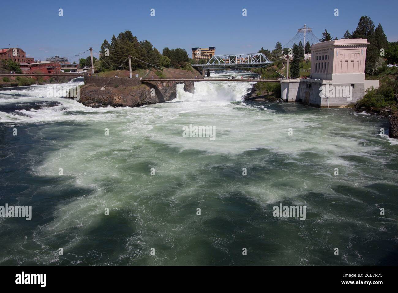 Spokane River waterfalls, Spokane WA Stock Photo - Alamy