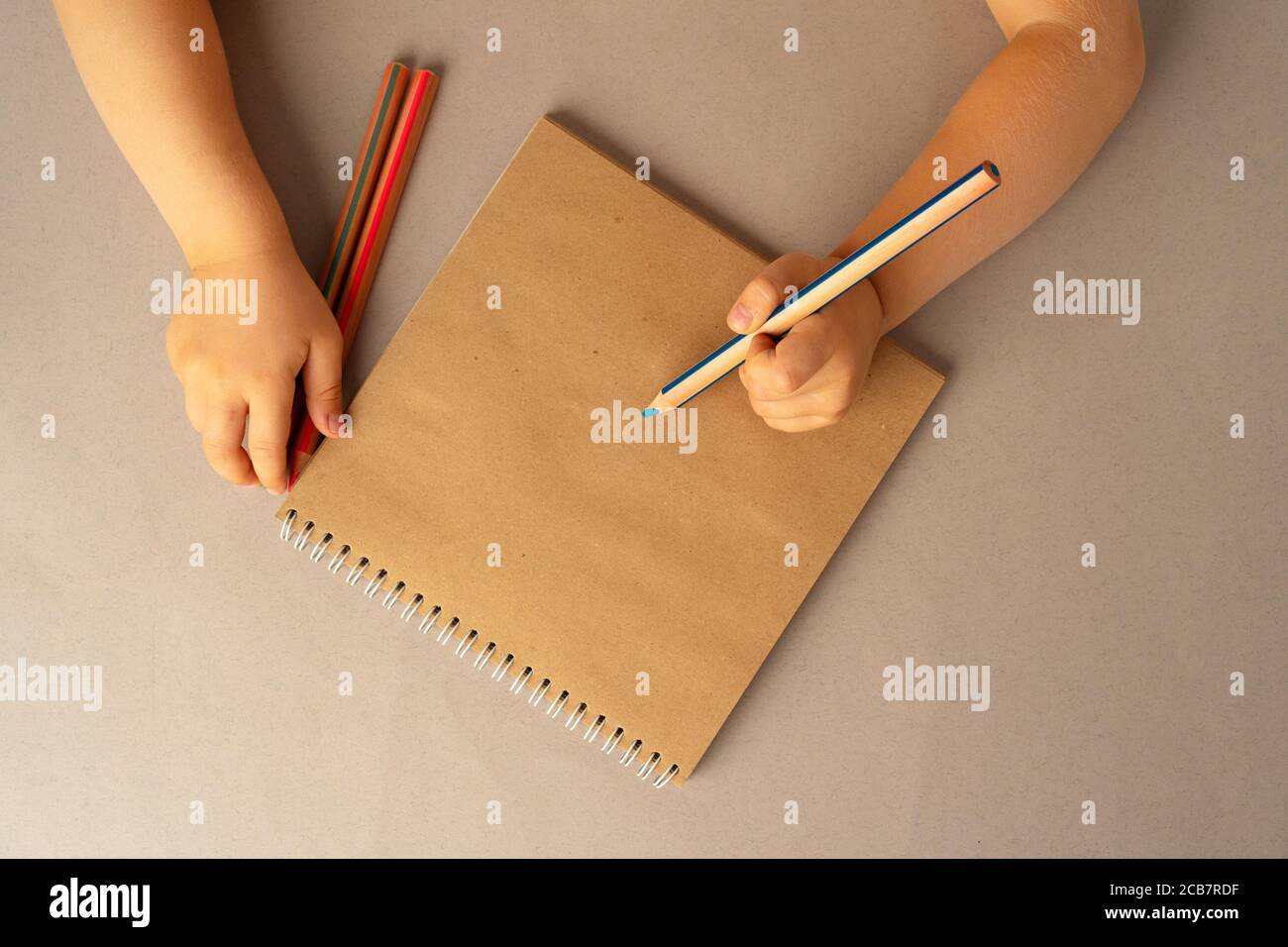 Pupil writing top view hi-res stock photography and images - Alamy