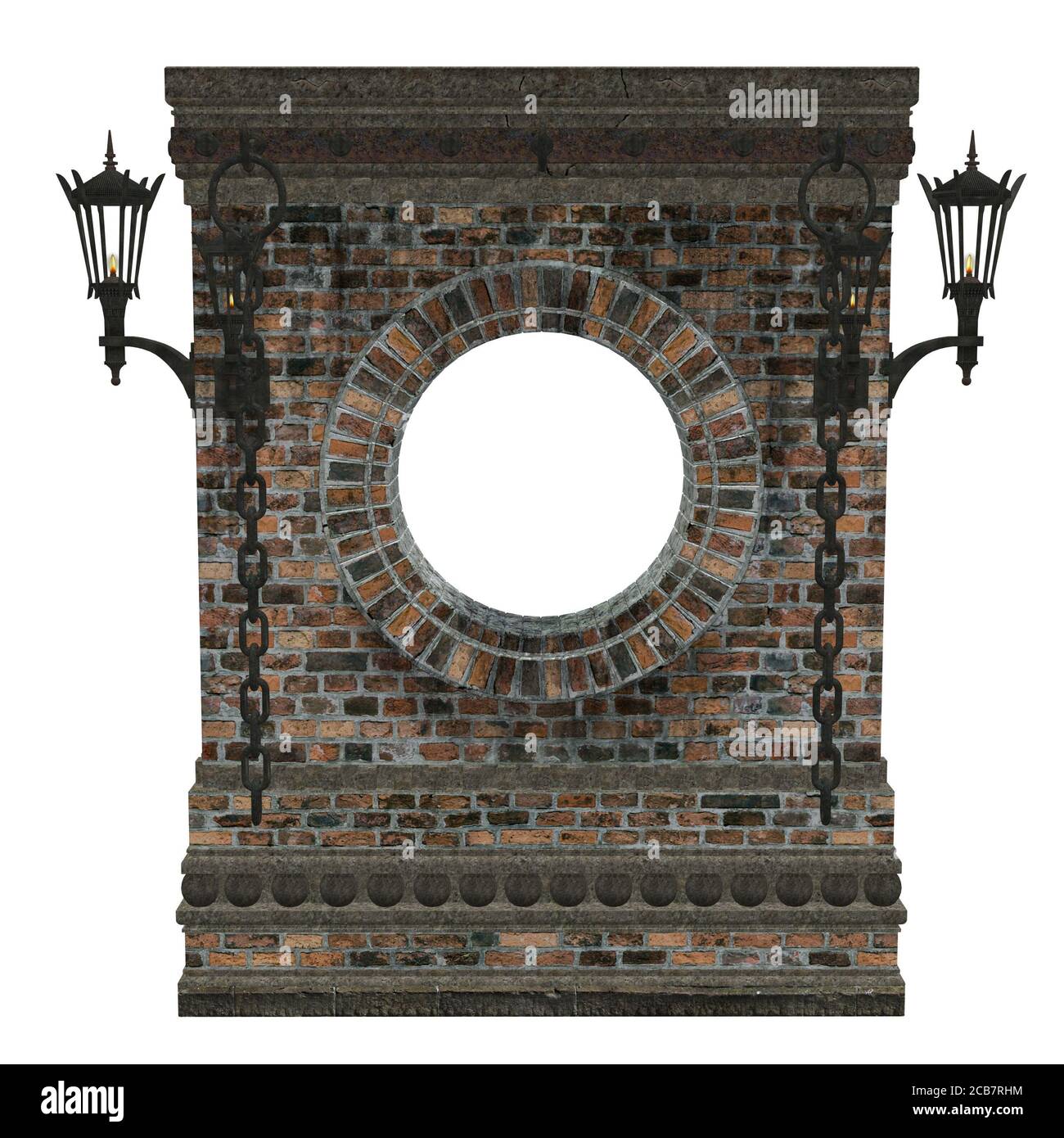 Facade and round windows Cut Out Stock Images & Pictures - Alamy