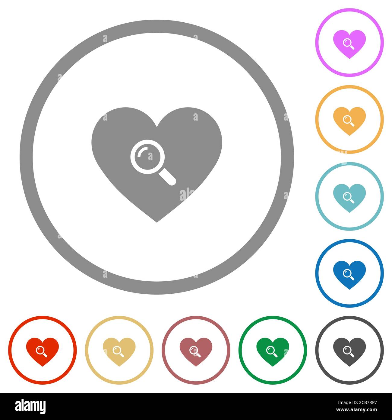 Dating flat color icons in round outlines on white background Stock ...