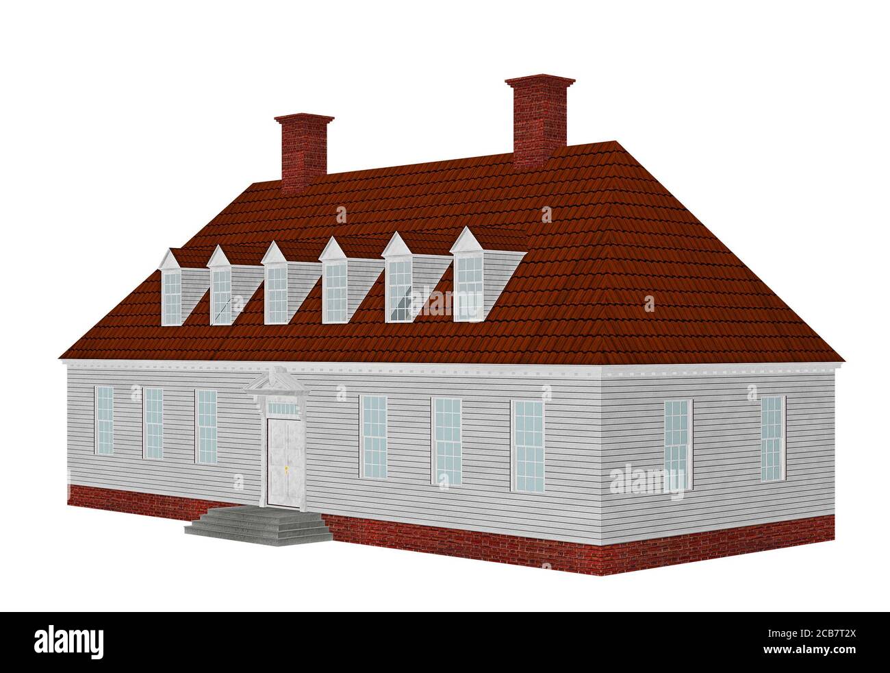 Digitally rendered abstract rural building 3d illustration Stock Photo ...