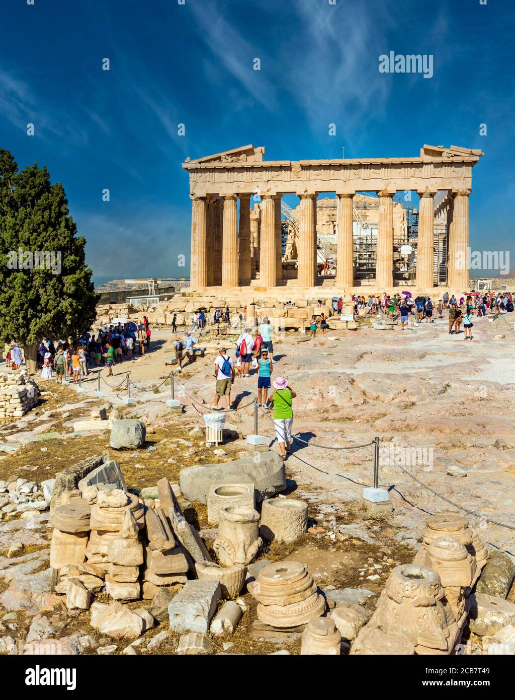 Athens, Attica, Greece. The Parthenon on the Acropolis. The Acropolis ...